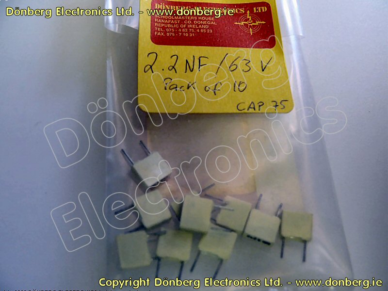 Capacitor 2.2nF / 63V - MINIATURE METALLISED CAPACITOR POLY.