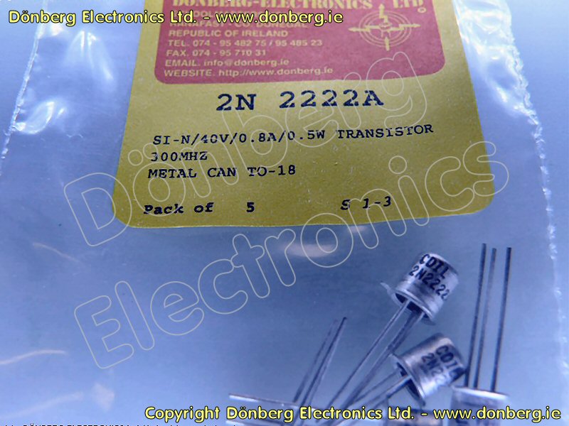 Semiconductor: 2N2222A (2N 2222A) - TRANSISTOR SILICON NPN / 40V / 0.8A ...